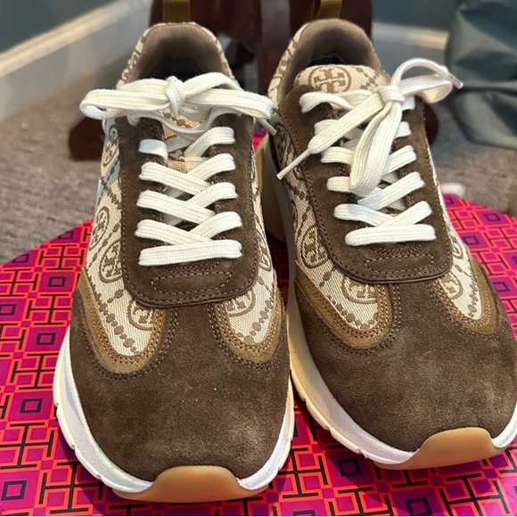 Tory Burch | Shoes | Nib Tory Burch Hazel T Monogram Good Luck Trainer ...
